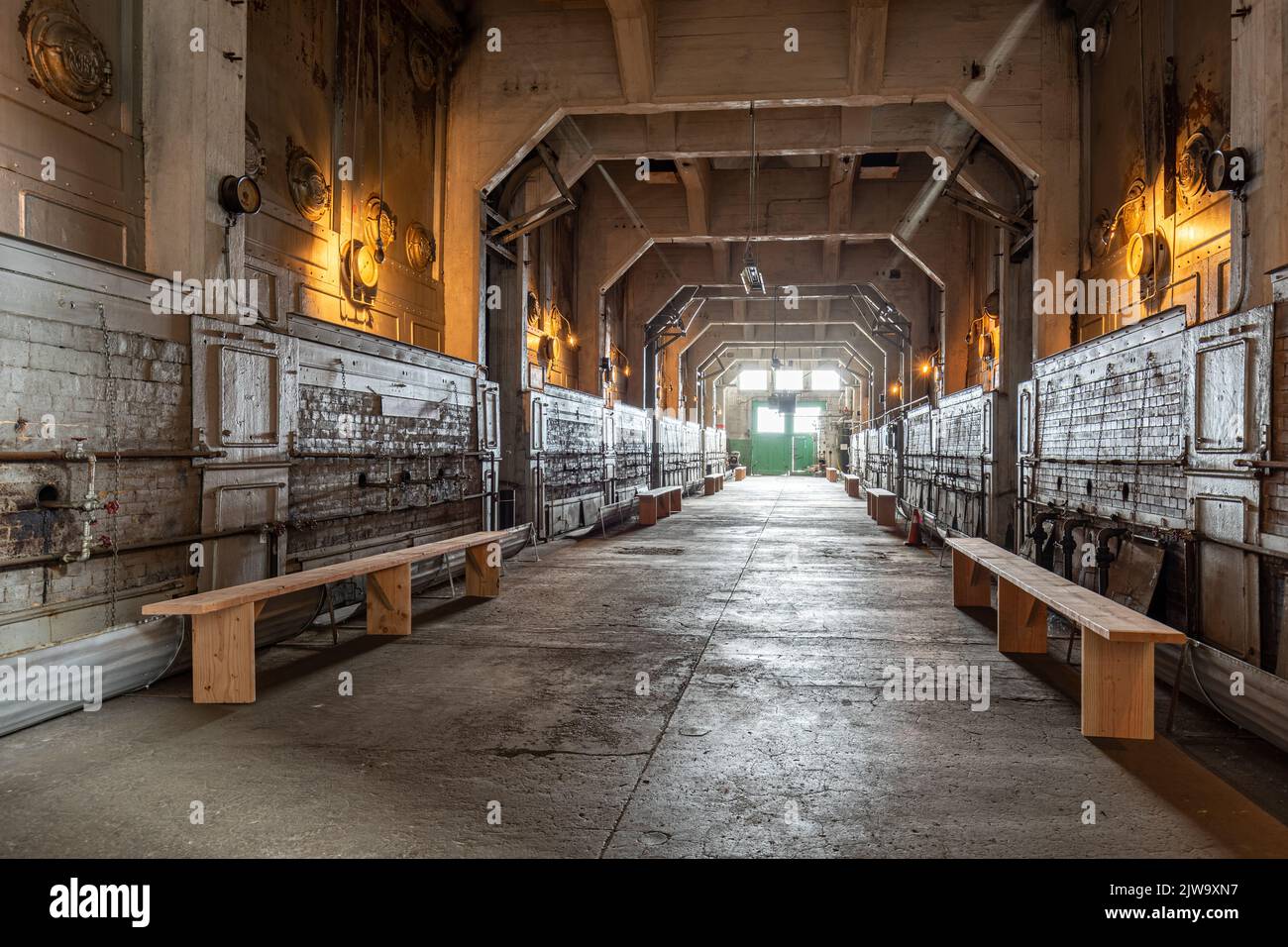 Seattle, WA. USA -08-27-2022: Hallway in control room at Georgetown ...