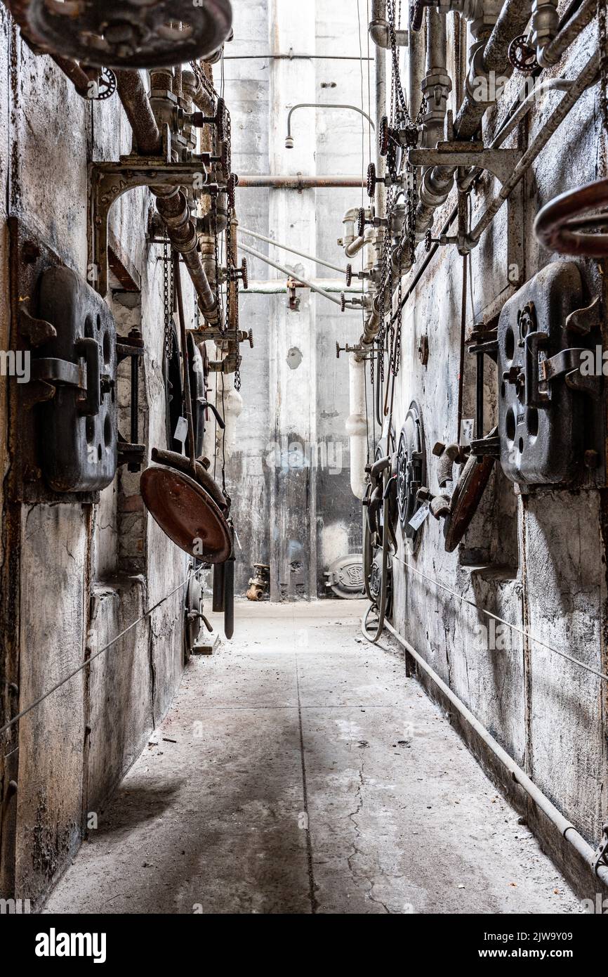 Seattle, WA. USA -08-27-2022: Eerie passage through wall of gages and ...