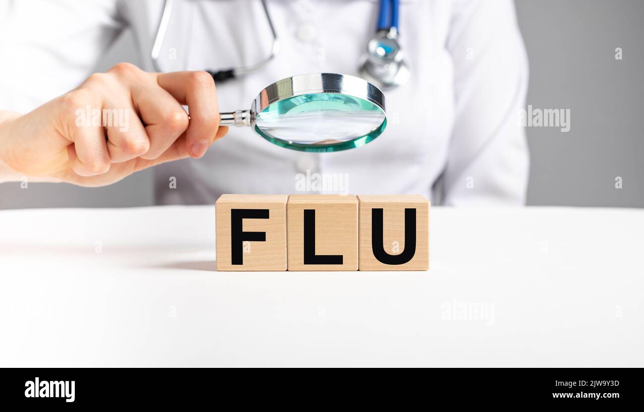 Flu word, influenza concept. High quality photo Stock Photo - Alamy