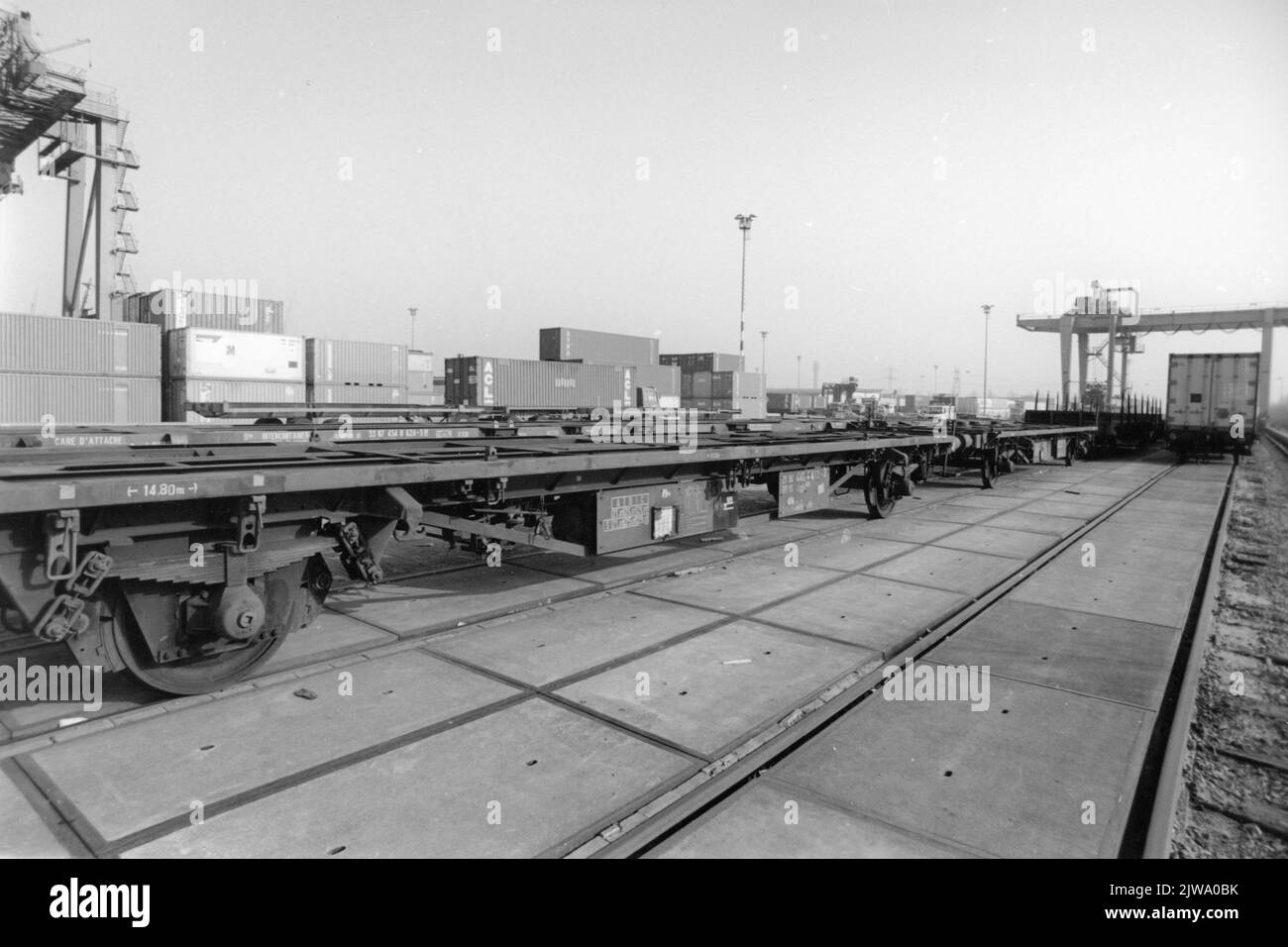 View of the transfer site for containers of Europe container terminals ...
