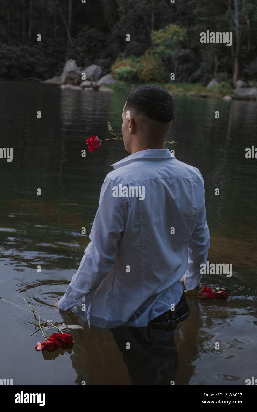 Man standing by a river hi-res stock photography and images - Alamy