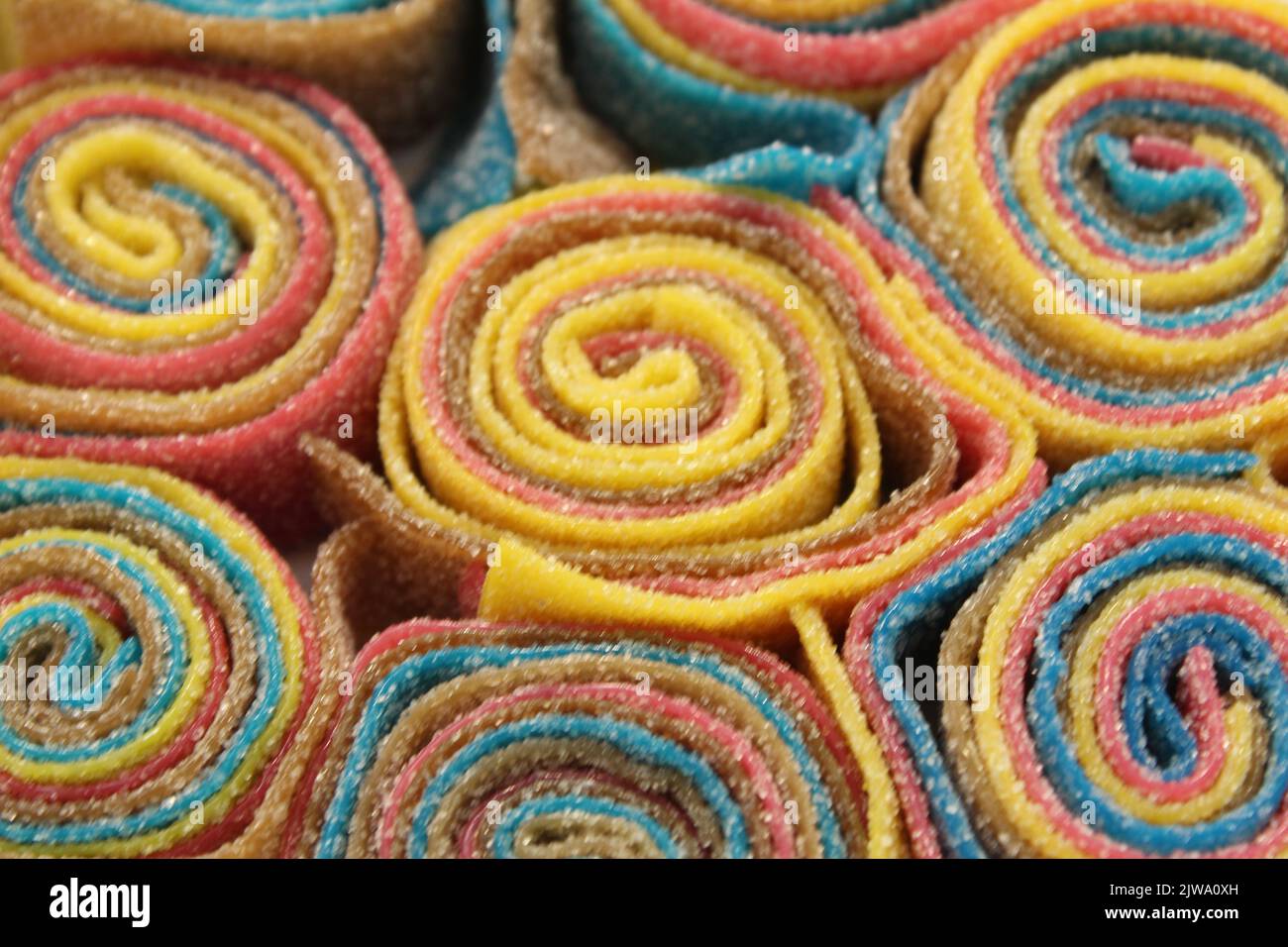 chewy leaf marmalade in stripes multi-colored yellow blue red green ...