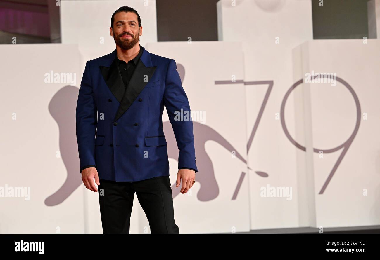 September 4, 2022, VENICE: Turkish actor Can Yaman attends the red ...