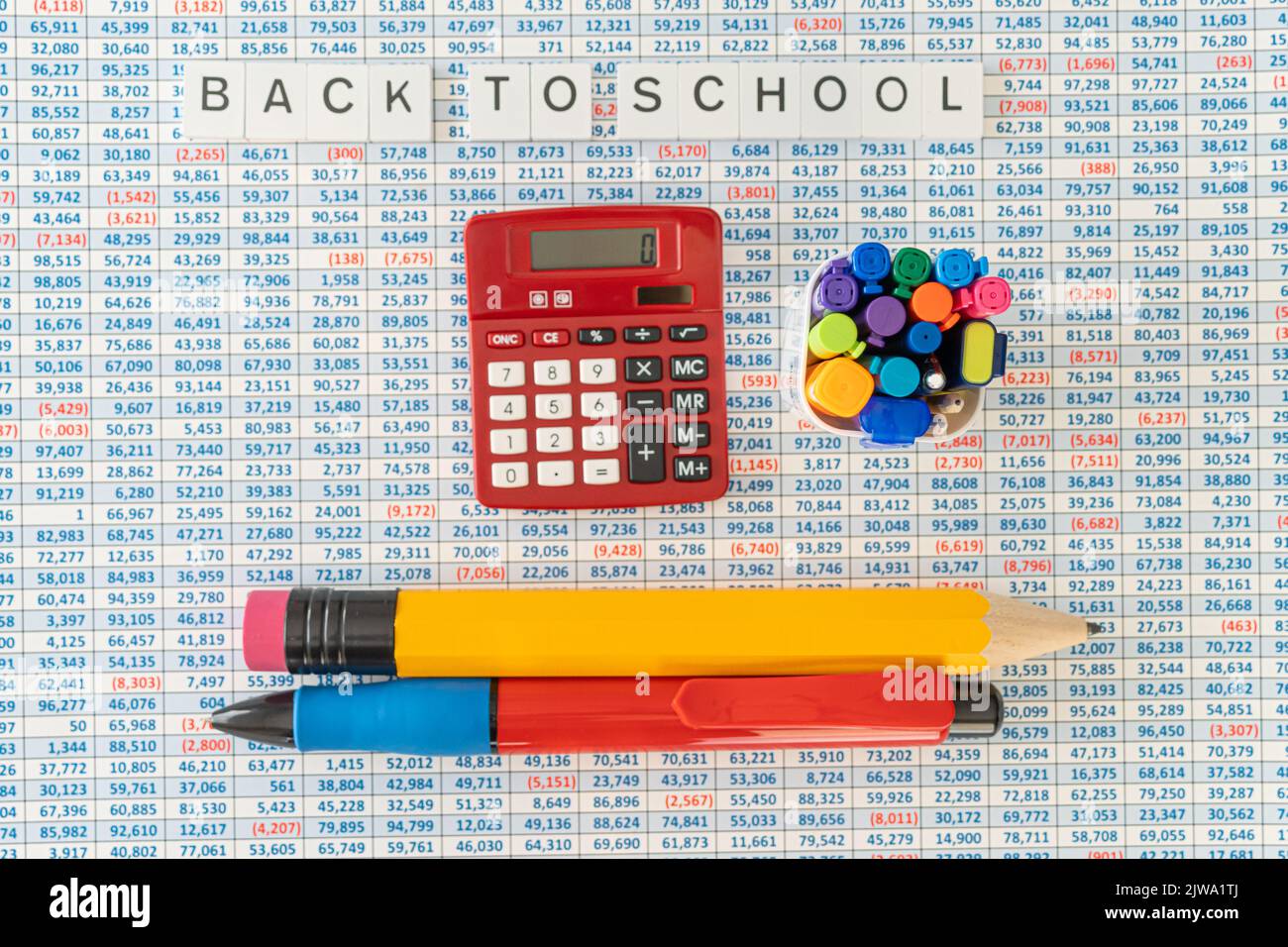 Calculator pen on spreadsheet hi-res stock photography and images - Alamy
