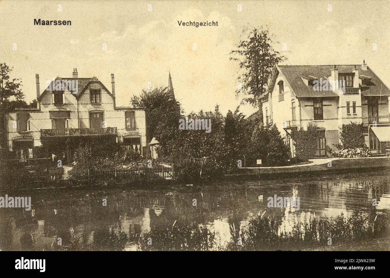 Face over the Vecht in Maarssen from the east, on the rear facades of a ...