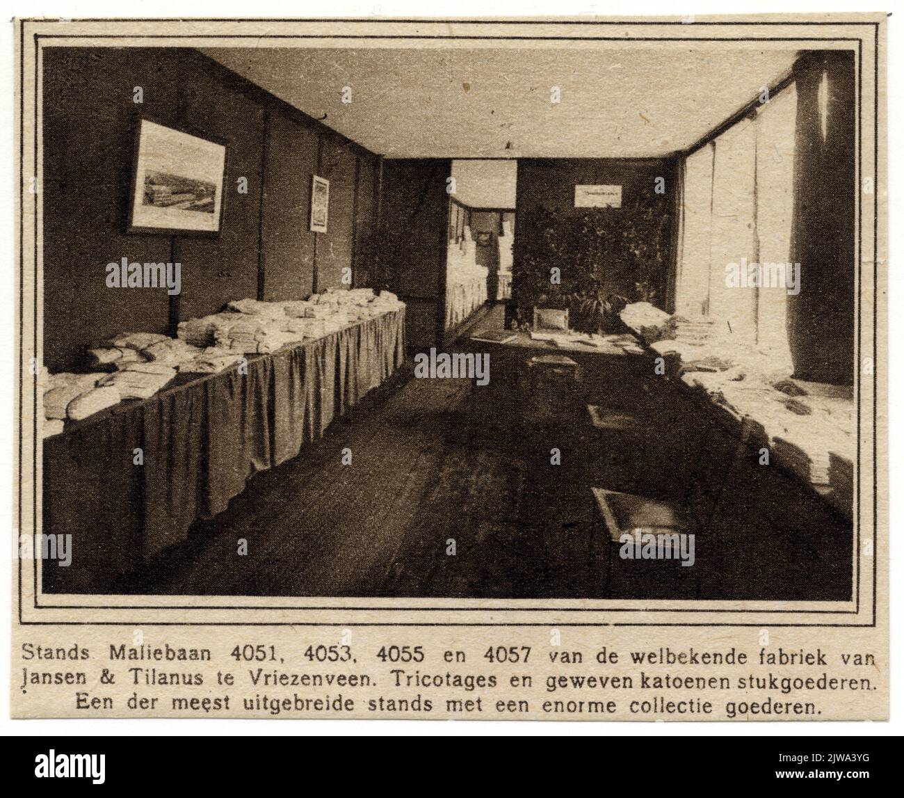 Interior of the monster room of Jansen & Tilanus, factory of tricotages ...