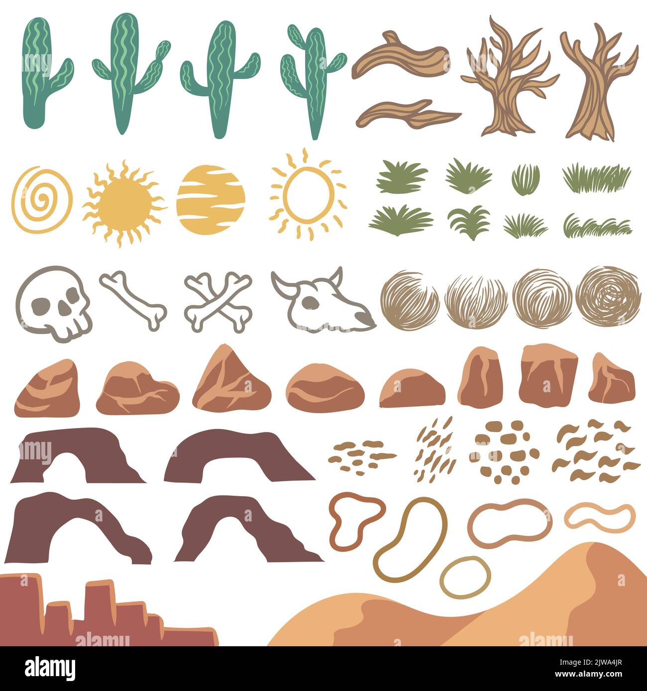 Desert collection Stock Vector Images - Alamy