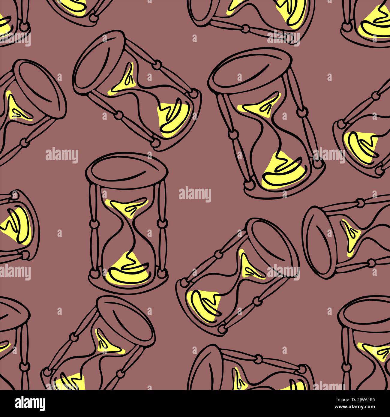 seamless graphic asymmetric hourglass background on magenta background ...