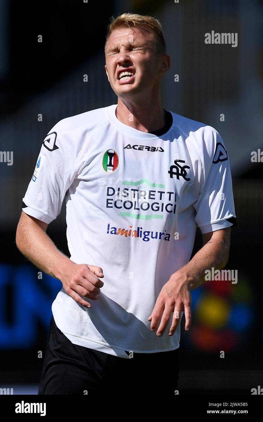 La Spezia, Italy. 04 September 2022. Viktor Kovalenko of Spezia Calcio ...