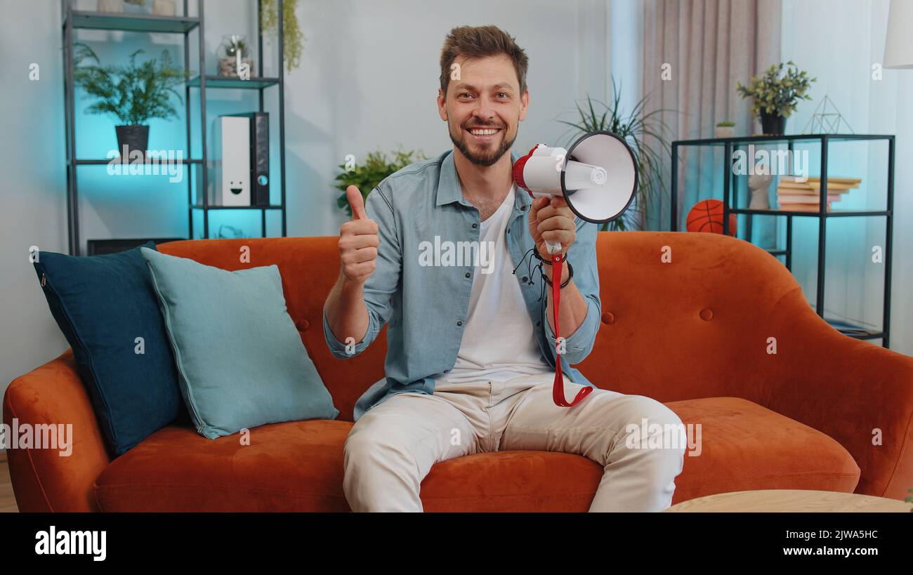 Guy talking loud hi-res stock photography and images - Alamy