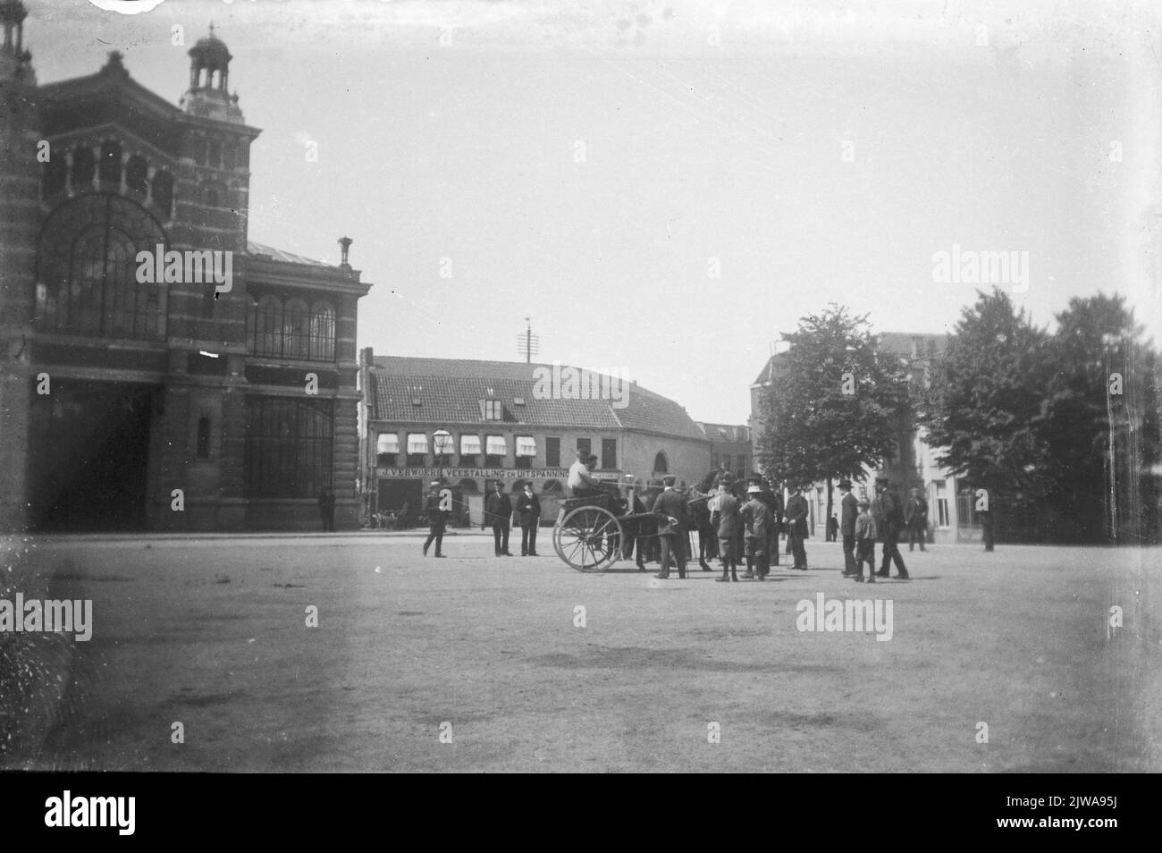View of the Vredenburg in Utrecht, with the Fruithal on the left and in ...
