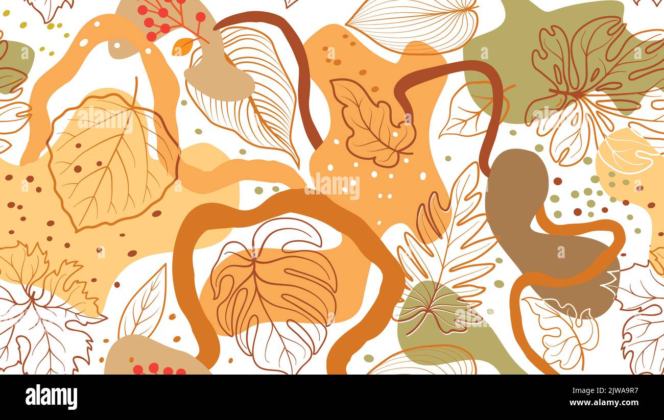 Autumn leaves collage Stock Vector Images - Alamy