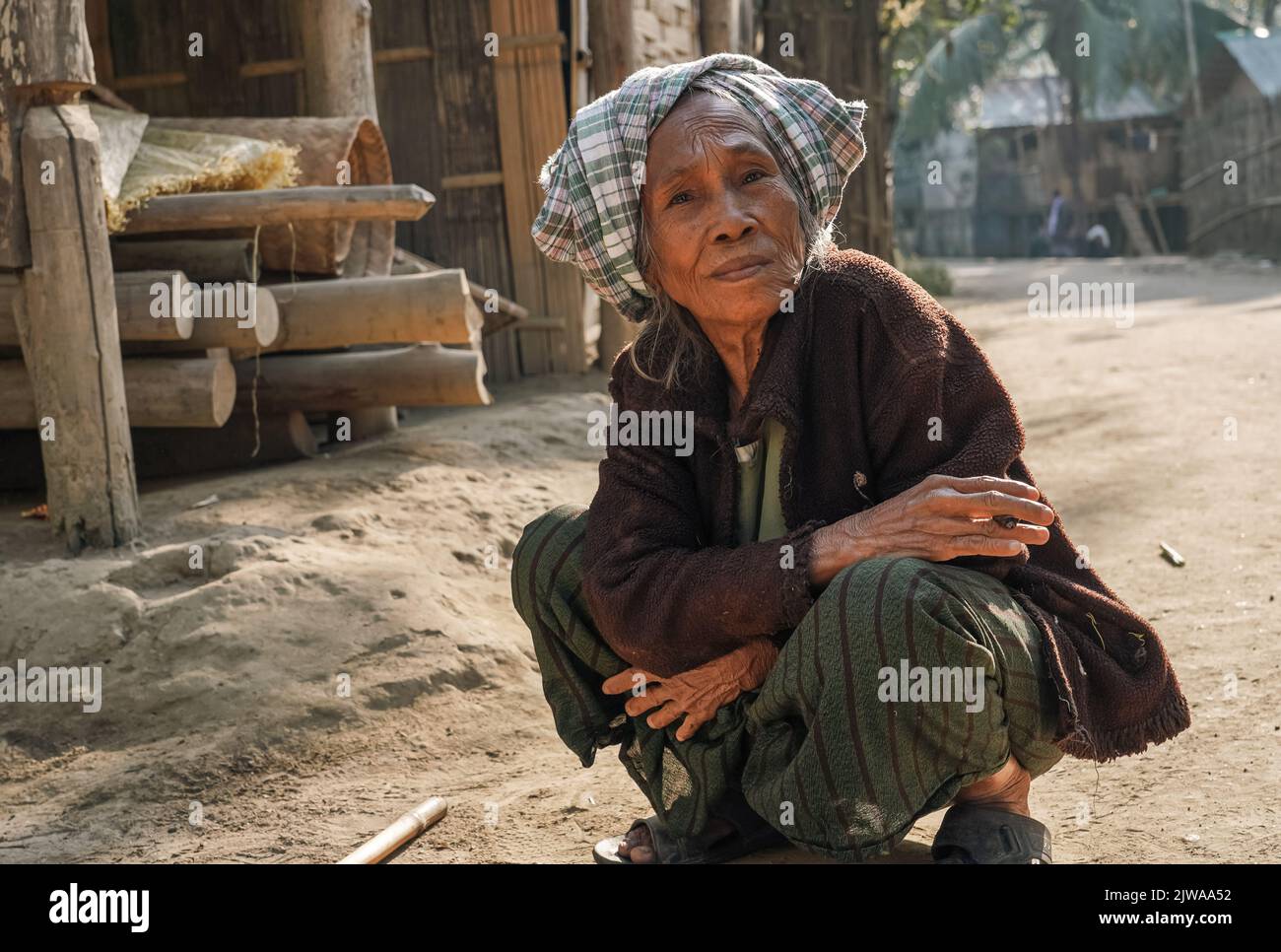 portrait of a marma Tribal woman in Bandarban , Bangladesh Stock Photo ...