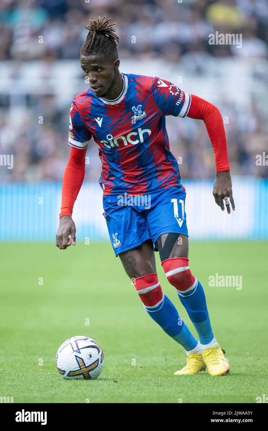 NEWCASTLE UPON TYNE, ENGLAND - SEPTEMBER 03: Wilfried Zaha during the ...