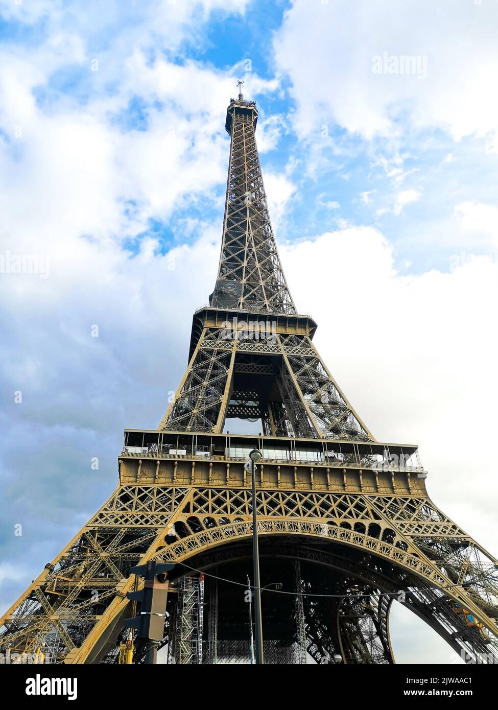 A vertical shot of the Eiffel Tower in Paris, France in daylight Stock ...