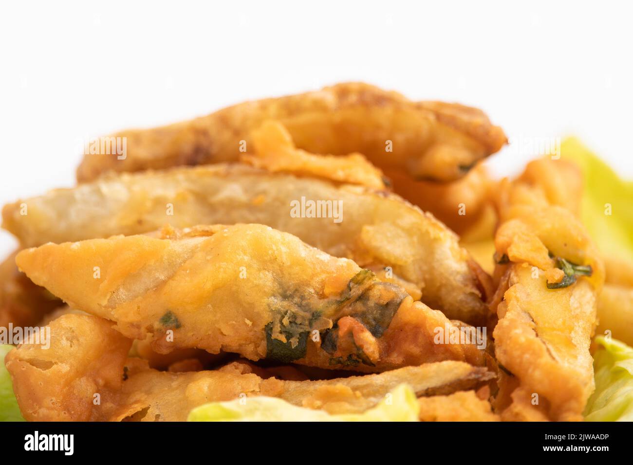 Indian Street Food Sliced Crispy Fried Potato Wedges Also Called Aloo ...