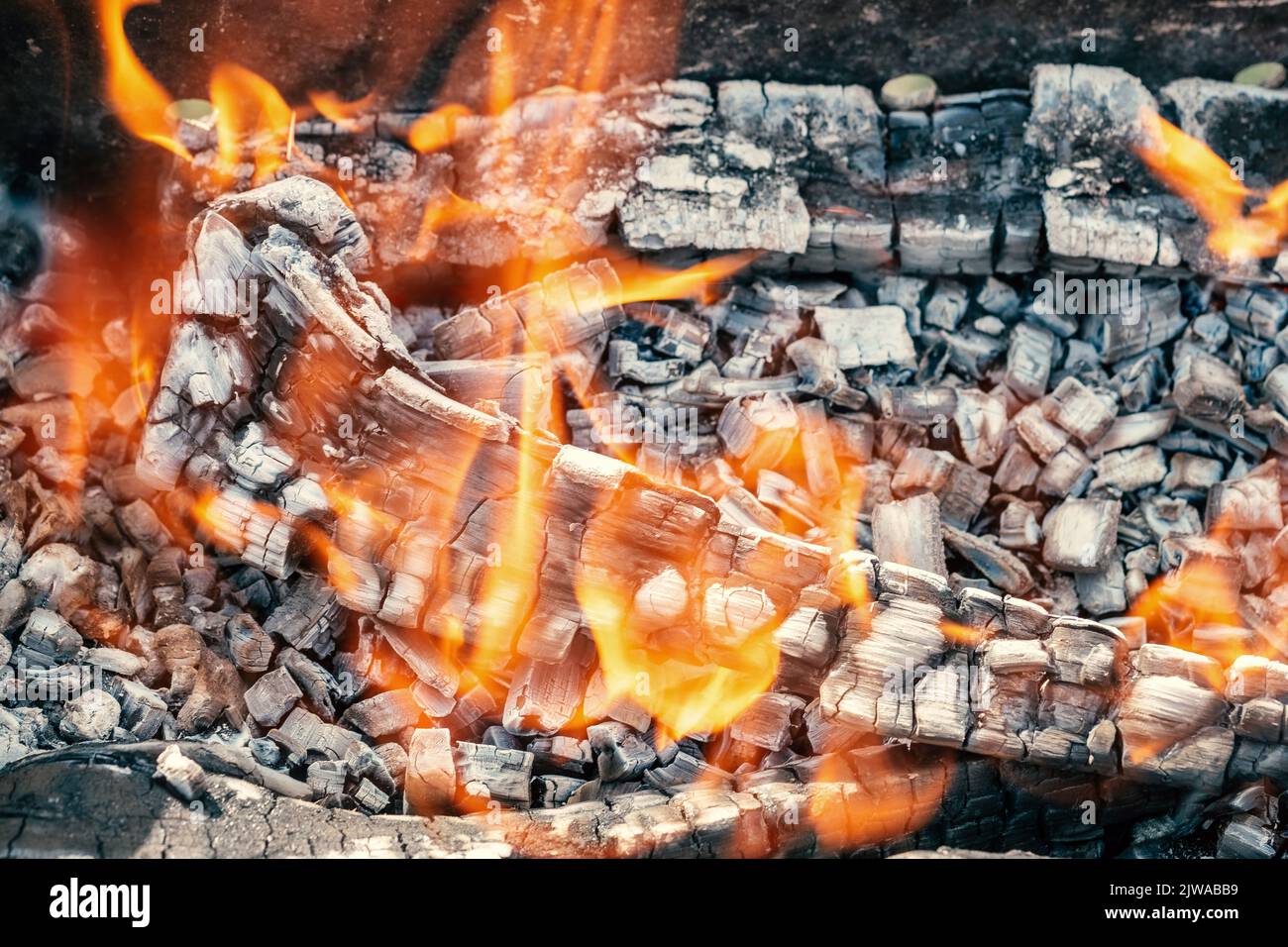 fire bonfire on coals Stock Photo - Alamy