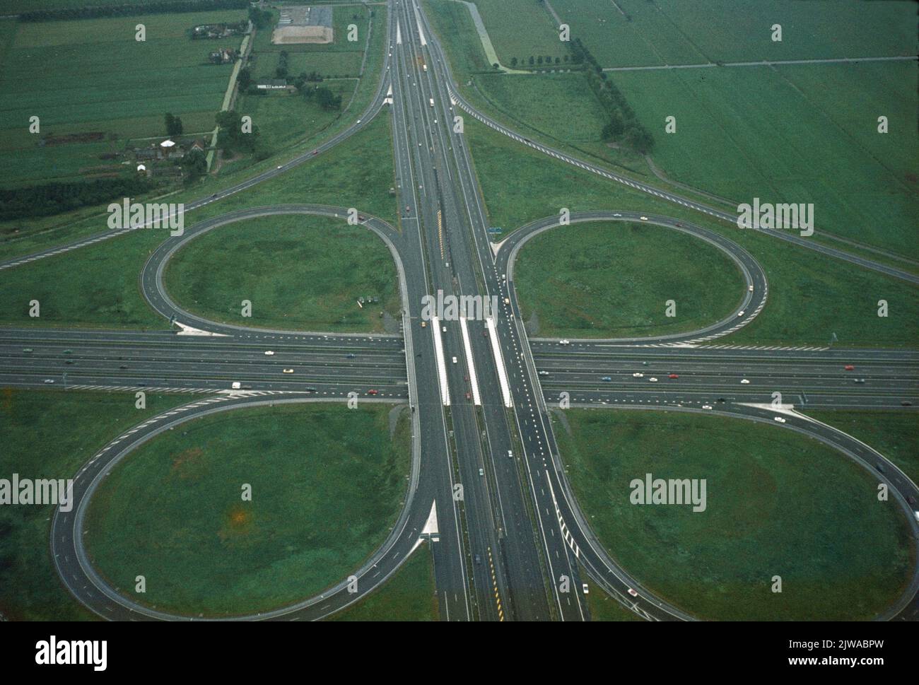 Aerial photo of the Traffic Square (Klaverblad) Oudenrijn near Utrecht ...