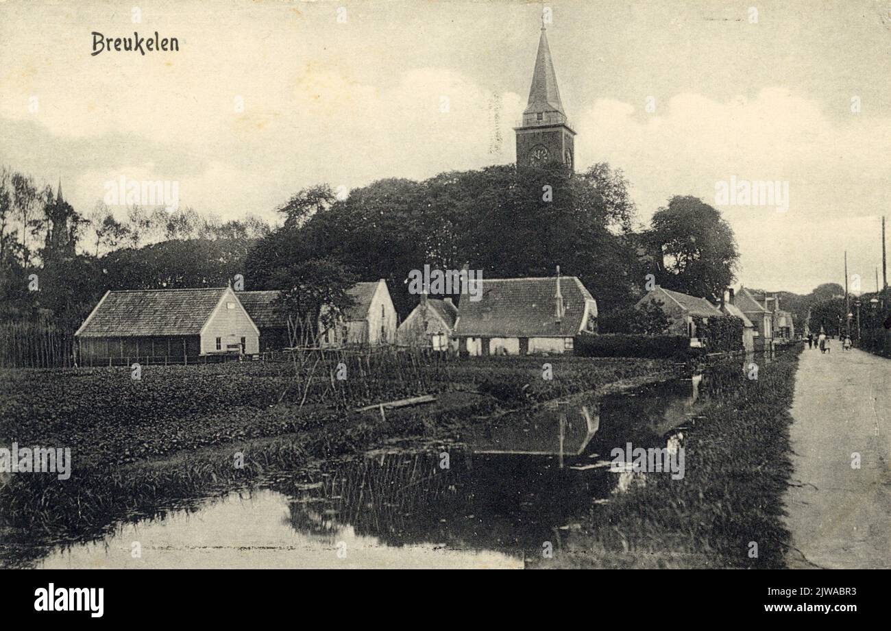 View of the village center of Breukelen, the Kerkgracht and the ...