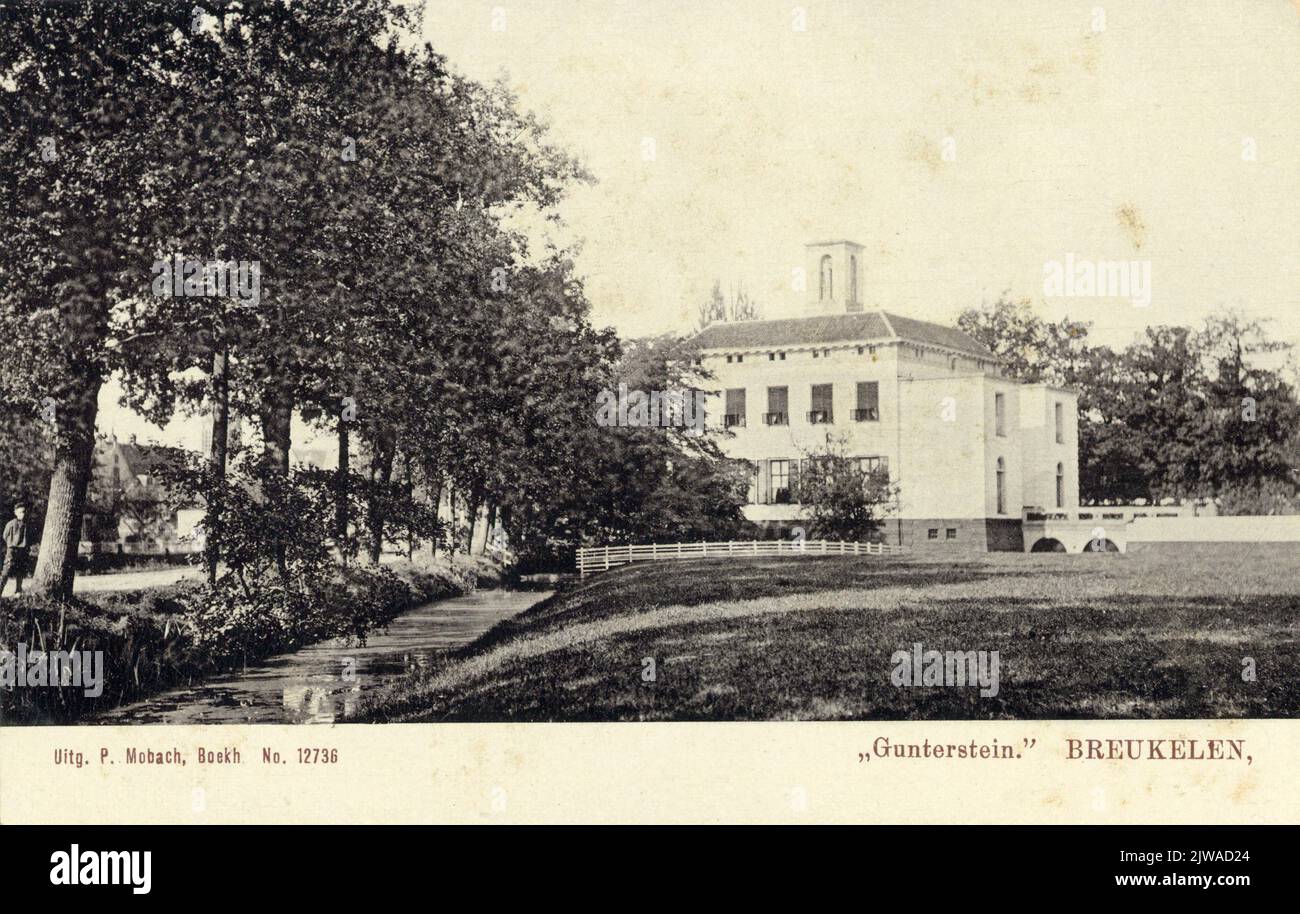 View on the left side of the Gunterstein castle in Breukelen from the ...