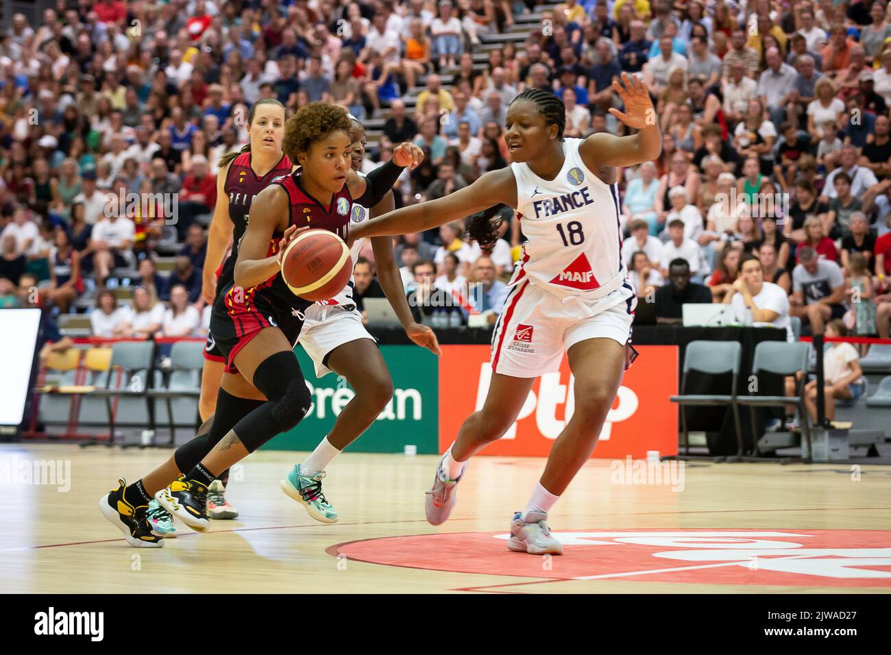 Belgium's Maxuella Lisowa Mbaka pictured in action during a friendly ...