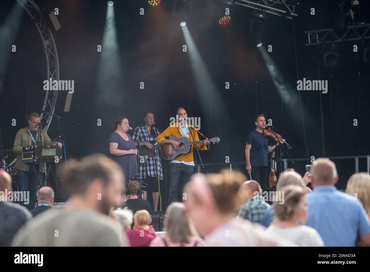 Band plays on Bob Wyatt Stage, Bunkfest 2022 Stock Photo - Alamy