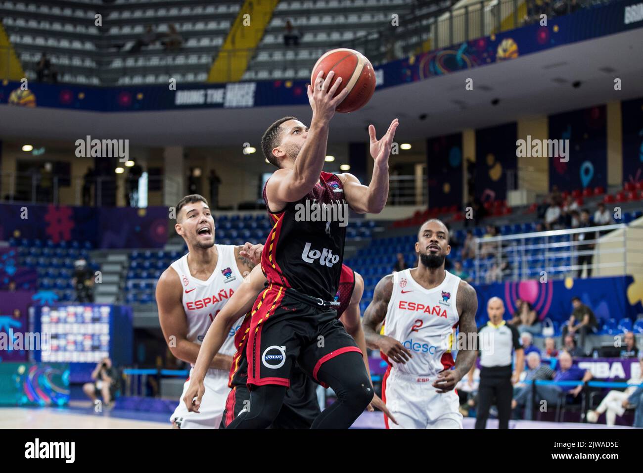 Emmanuel Lecomte of Belgium, Lorenzo D'ontez Brown of Spain pictured ...