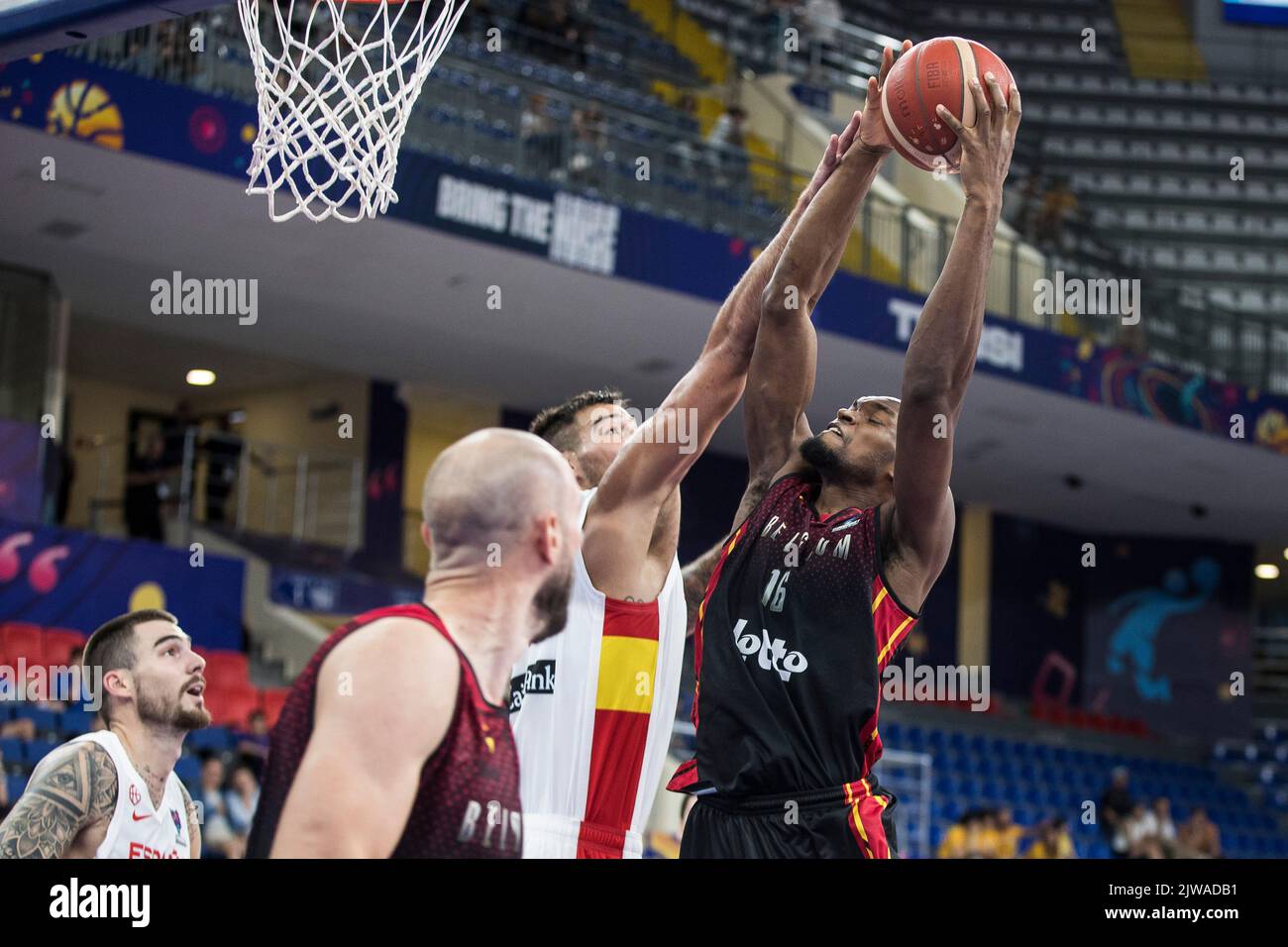 Kevin Tumba of Belgium pictured during the match between Spain and the ...