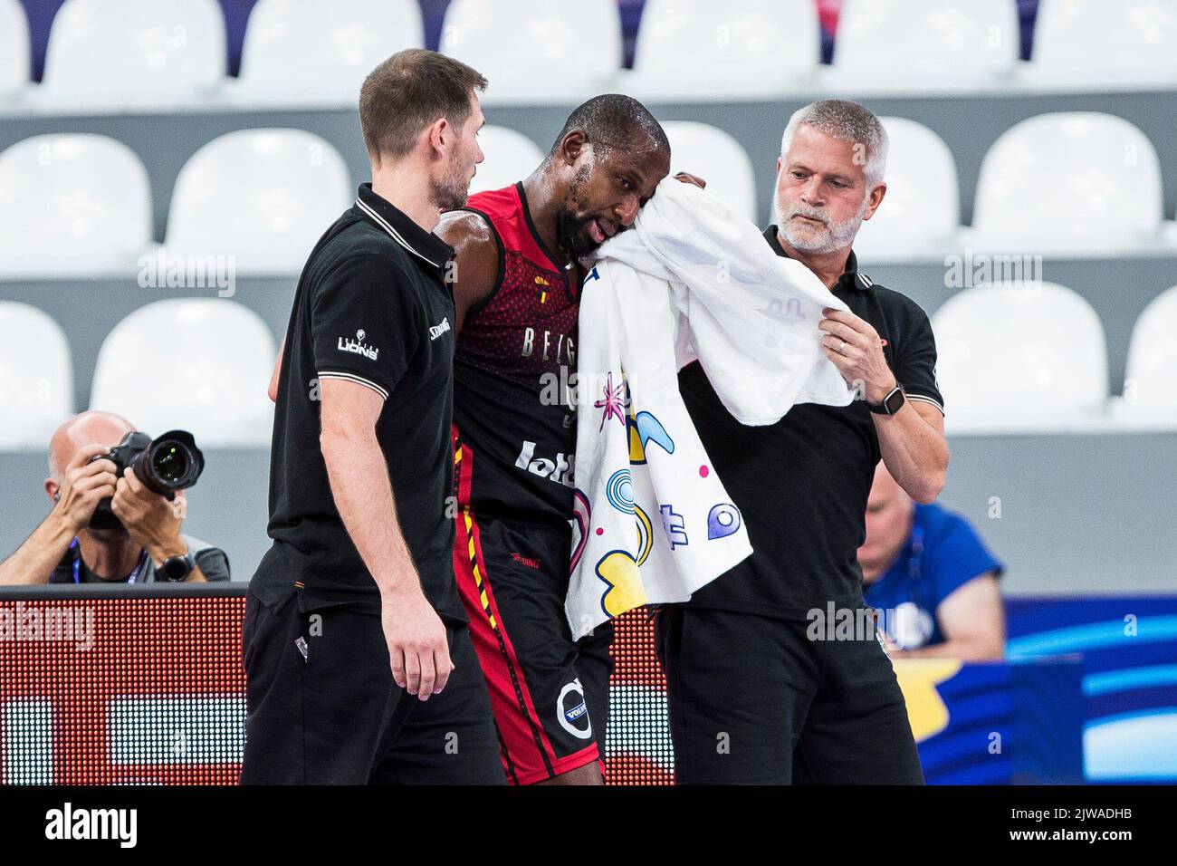Jonathan Tabu of Belgium pictured during the match between Spain and ...