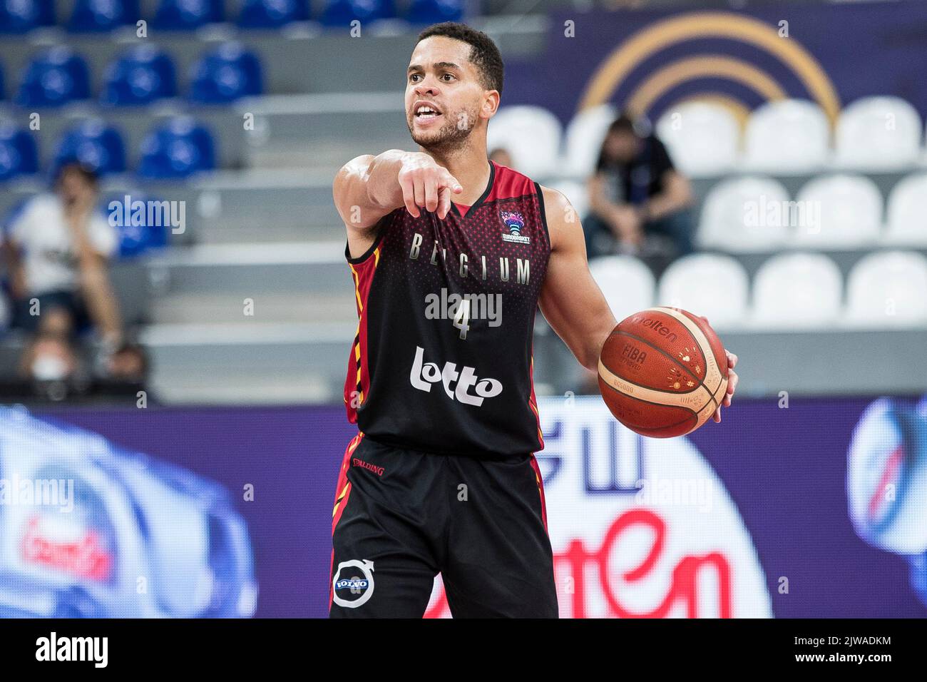 Emmanuel Lecomte of Belgium pictured during the match between Spain and ...