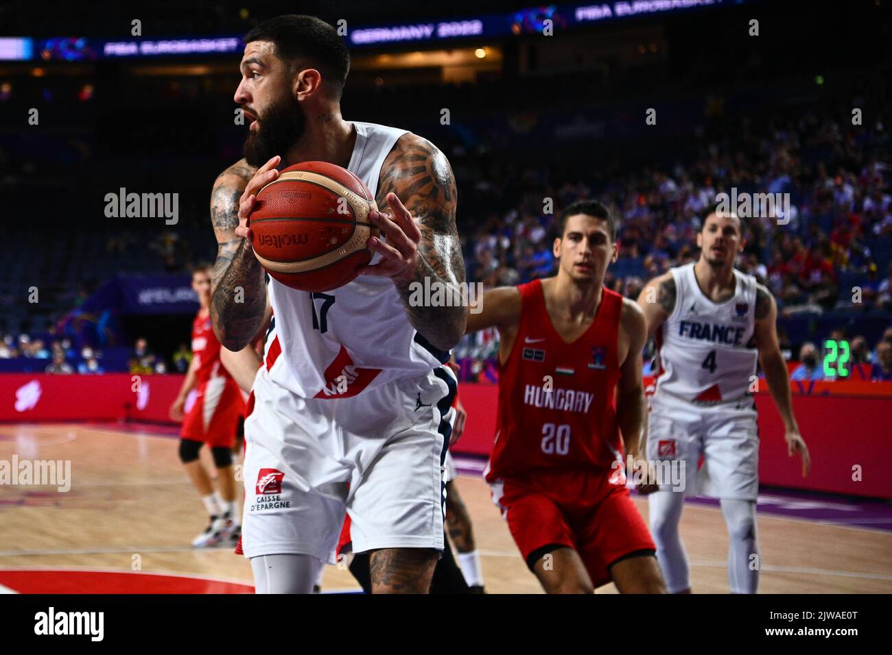COLOGNE, GERMANY - SEPTEMBER 4, 2022: Vincent Poirier. The basketball ...