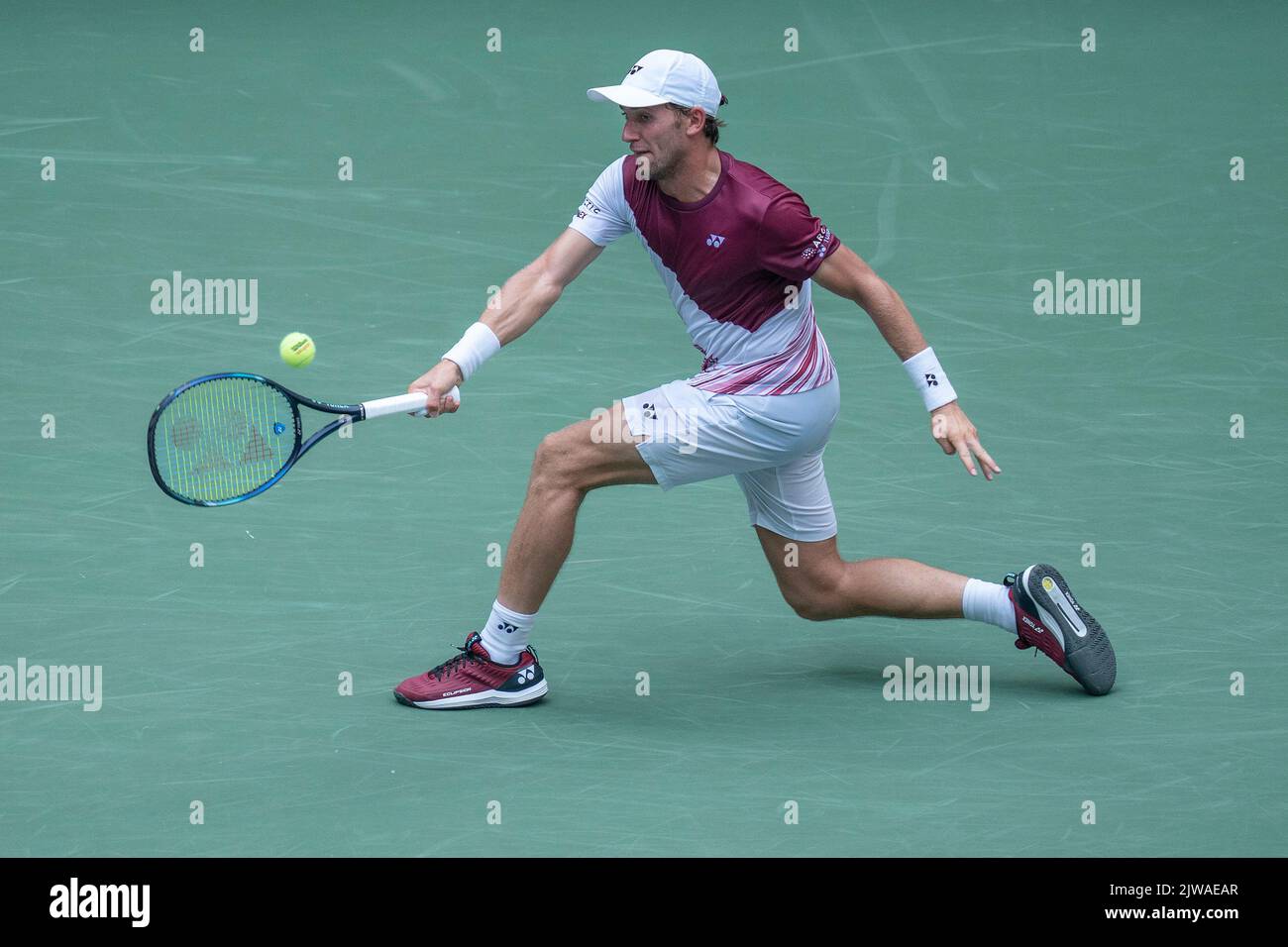 Flushing Meadows, New York, USA. Sept. 4, 2022; New York, NY, USA; Casper Ruud (NOR) in his ...