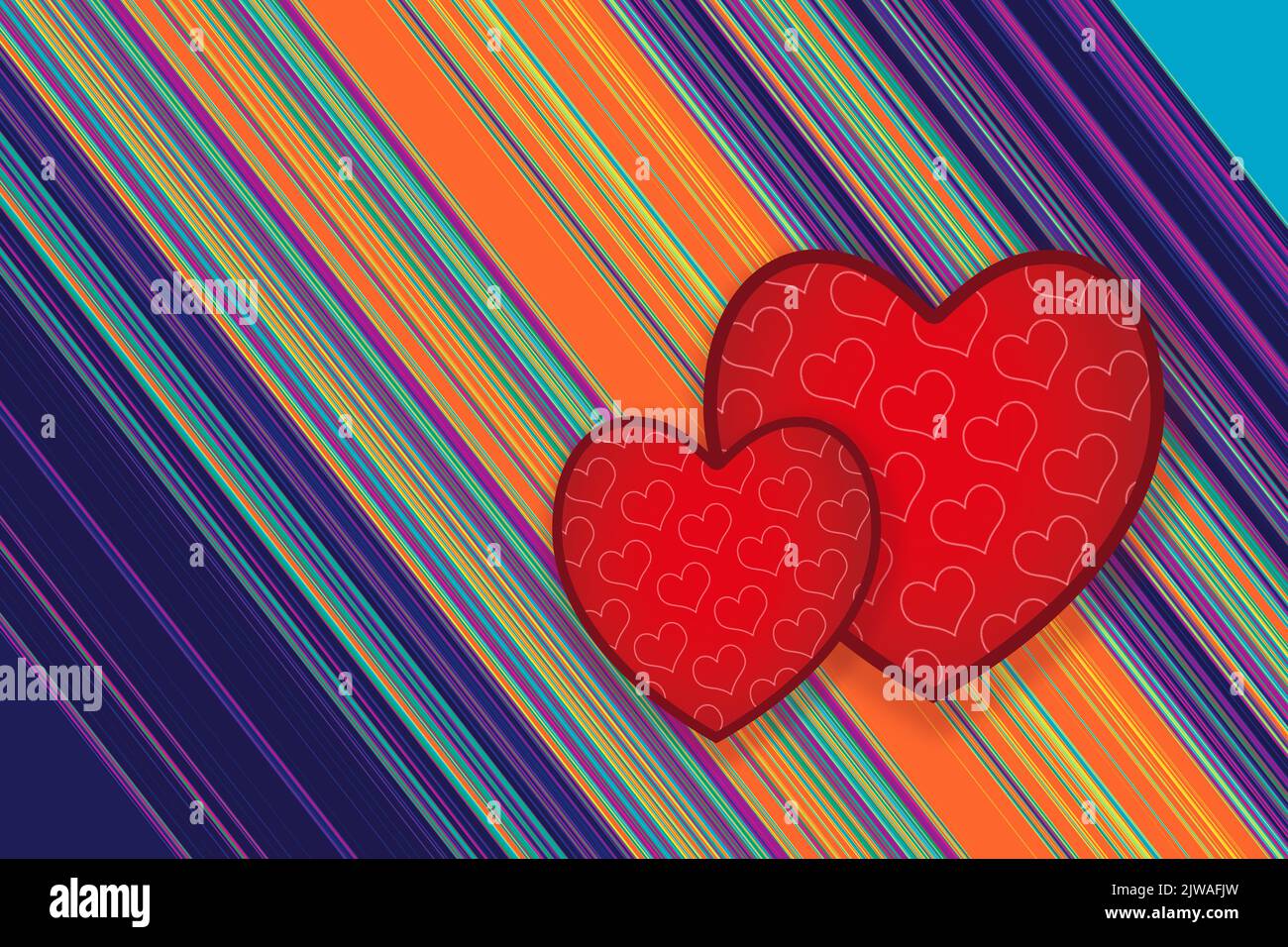 Elegant decorative heart pattern design for fabric, wallpaper, gift ...