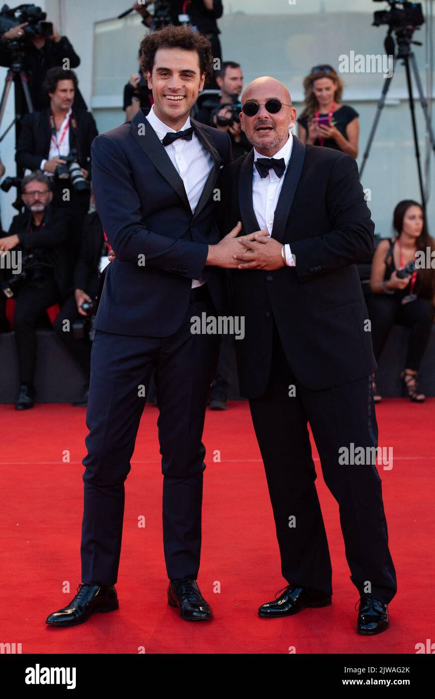 Carlo Gallo and Emanuele Crialese attending the L'Immensita Premiere during the 79th Venice ...