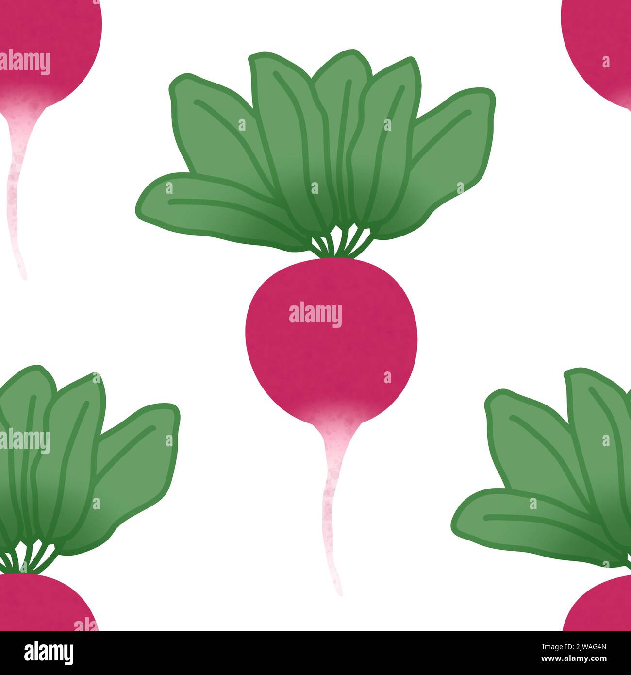 Harvest radish cartoon seamless vegetable pattern for wrapping paper ...