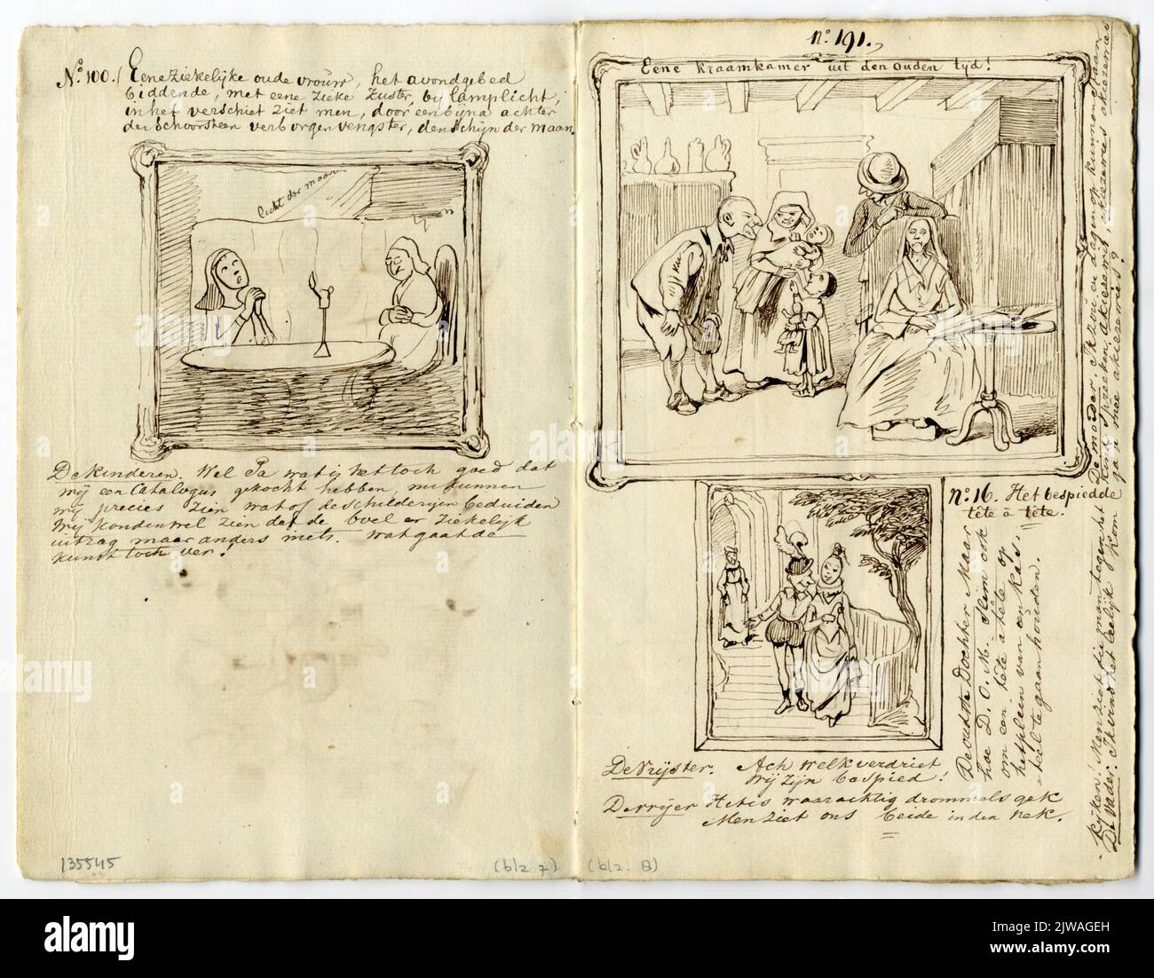 Image of three paintings with written comments Stock Photo - Alamy