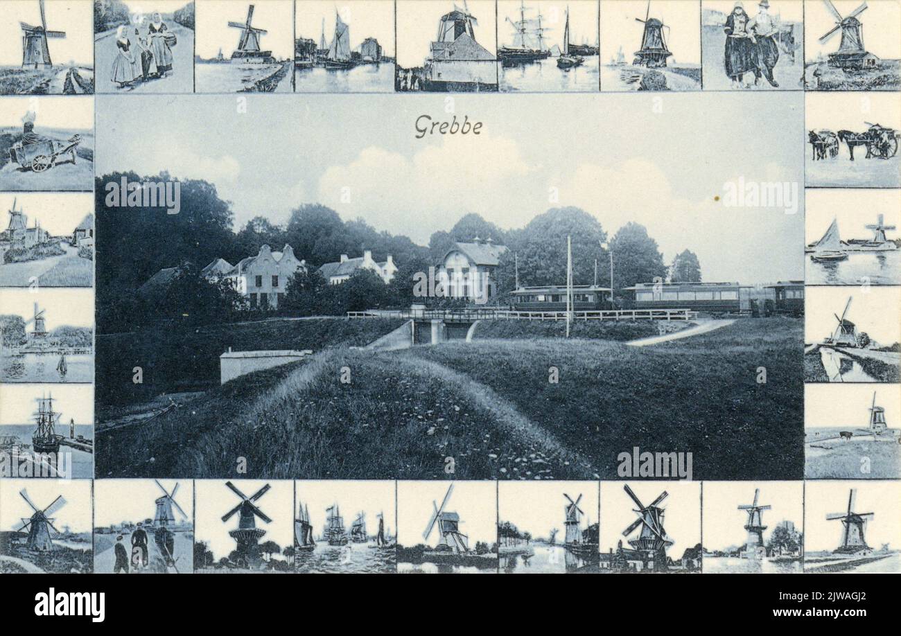 Collage of faces in Grebbe (municipality of Rhenen):- In the middle the ...