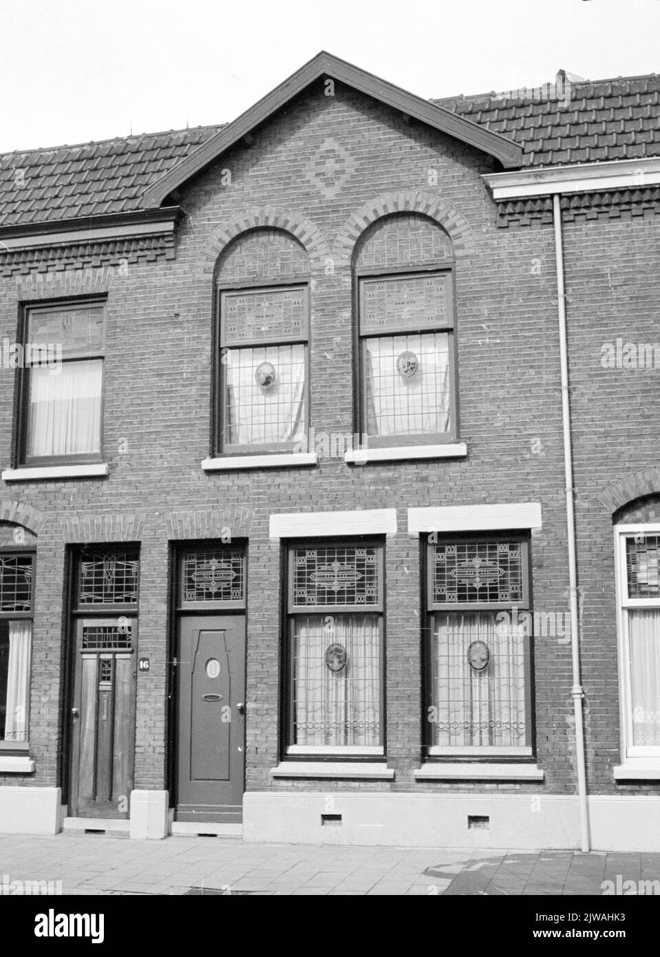 View of the facade of the Huis van Limburg Brouwerstraat 18 in Utrecht ...
