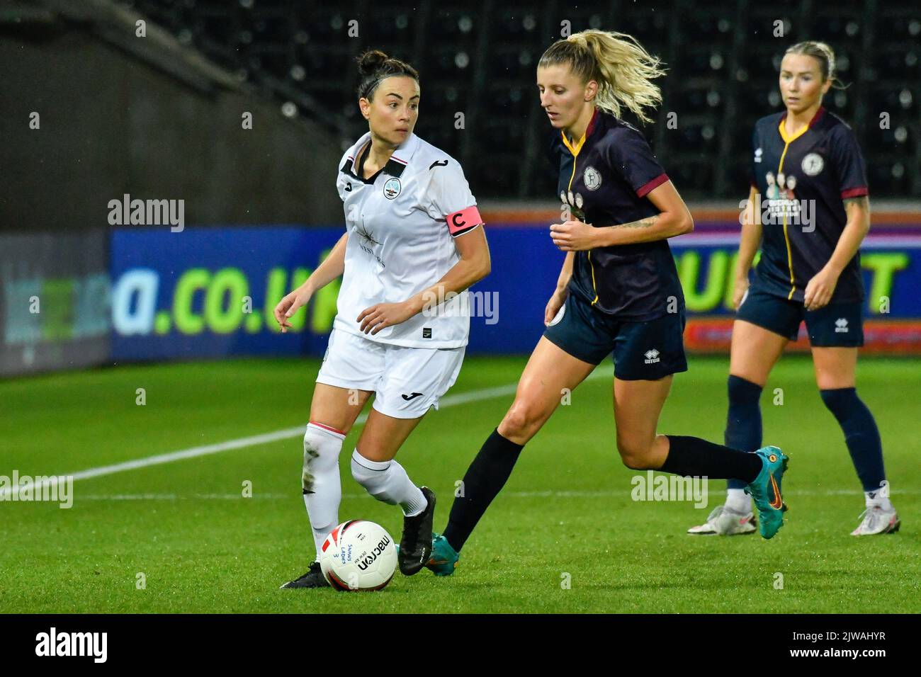 Swansea, Wales. 4 September 2022. Captain Alicia Powe of Swansea City ...