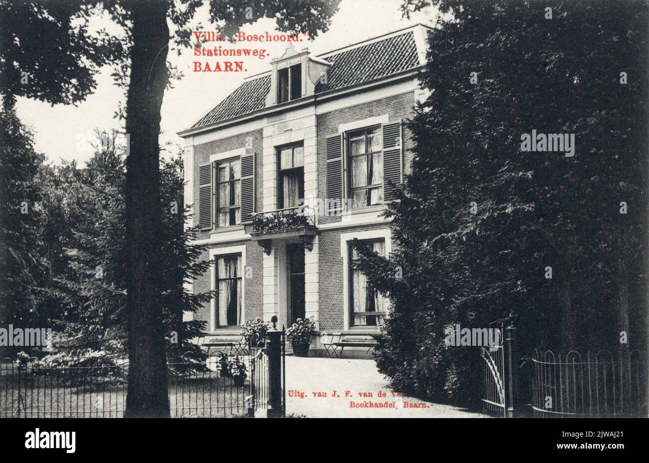 View of the front of the Boschoord house on the Stationsweg in Baarn Stock Photo - Alamy