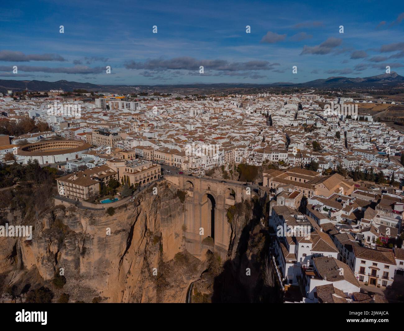 An aerial view of the town of Ronda in Spain Stock Photo - Alamy