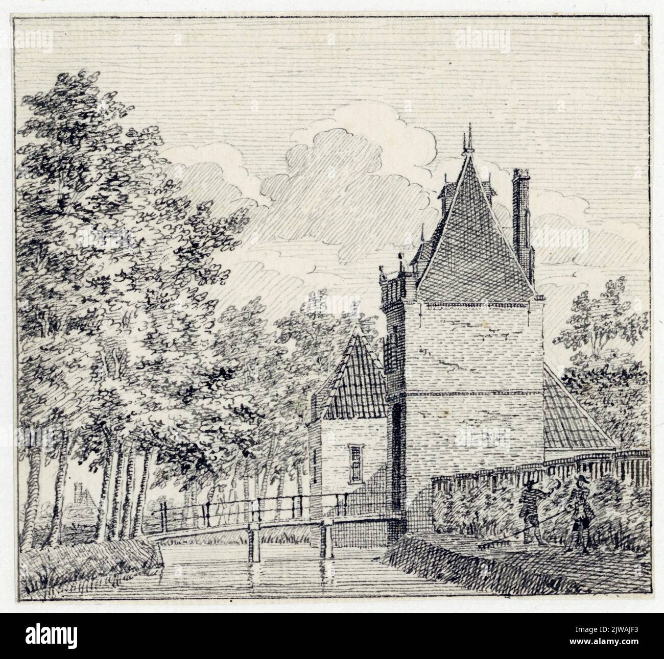 Den entrance of the front gate / van 't Huijs in Zuijlen Stock Photo ...