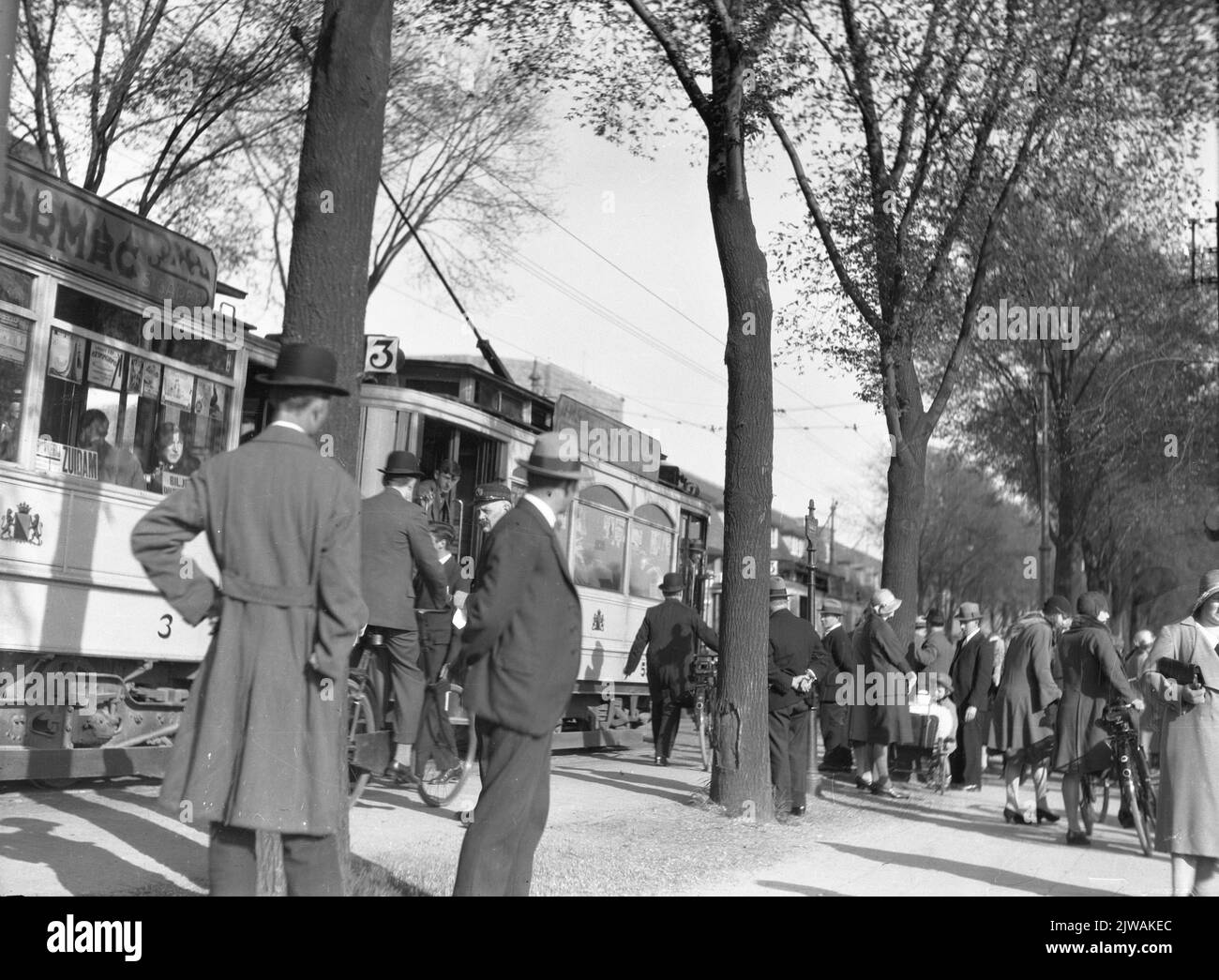 Image of a series of electric trams from the G.E.T.U on the ...