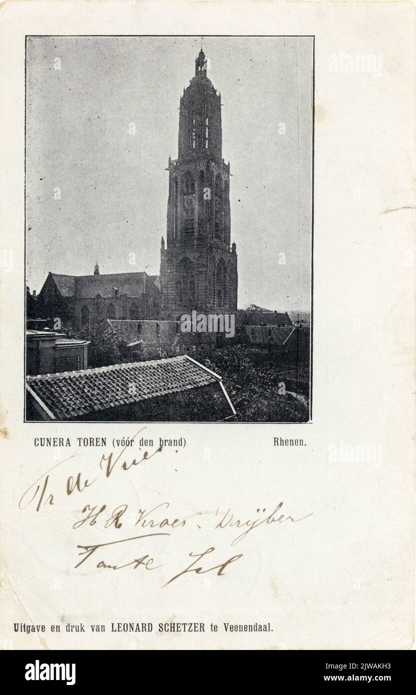 Cunera tower (before the fire) / Rhenen. "Recto, L.O Stock Photo - Alamy
