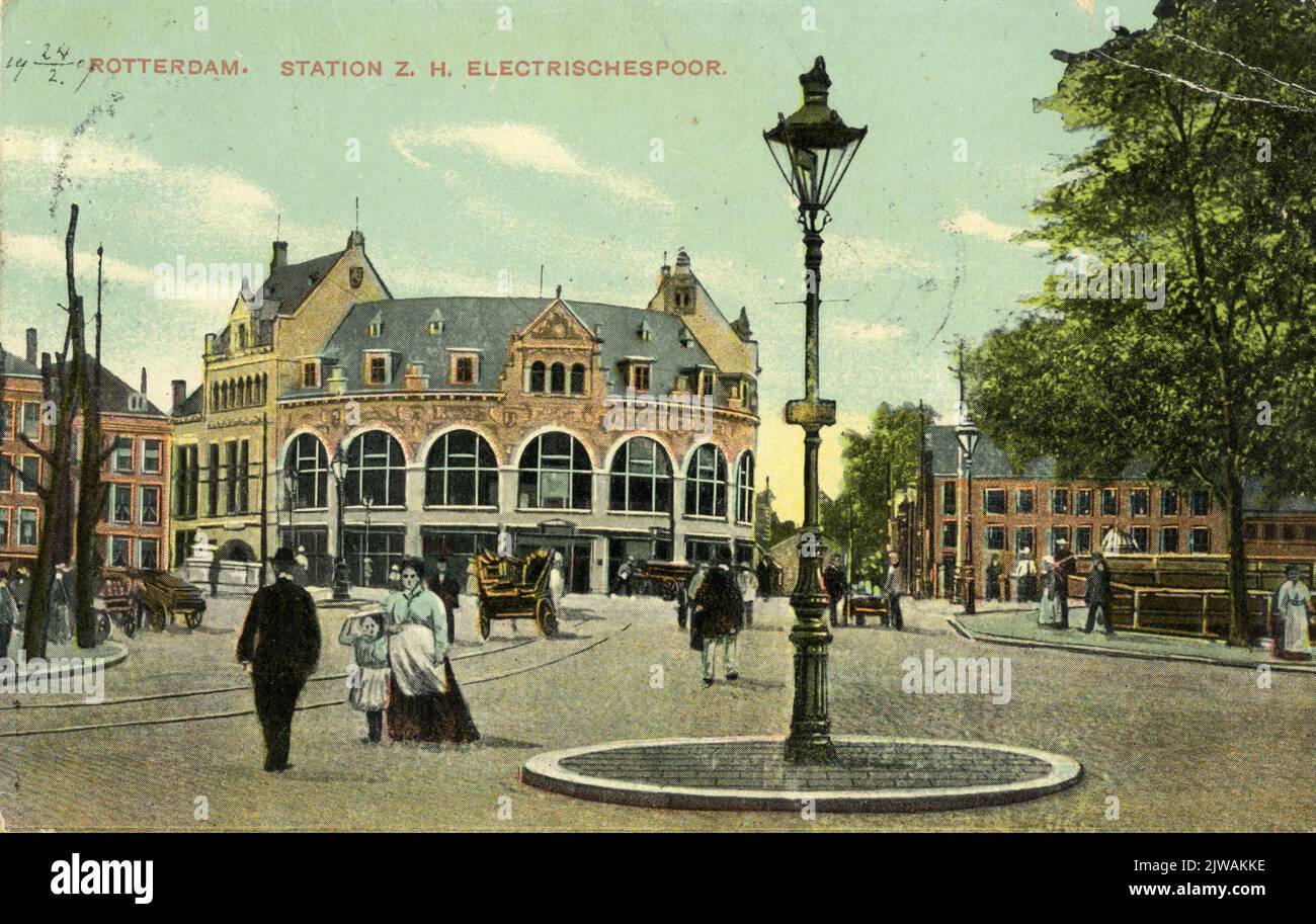 Rotterdam. Station Z.H. Electrischespoor. recto, l.b Stock Photo - Alamy