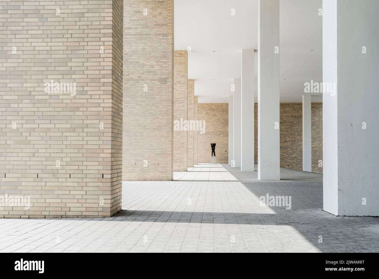 The beautiful architecture with columns of Cantonal museum of fine arts ...