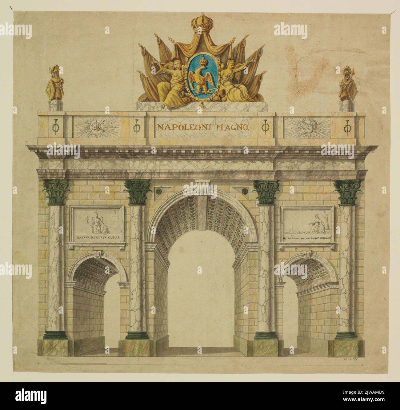 Image of the honorary gate on the Neude at the start of the Voorstraat ...