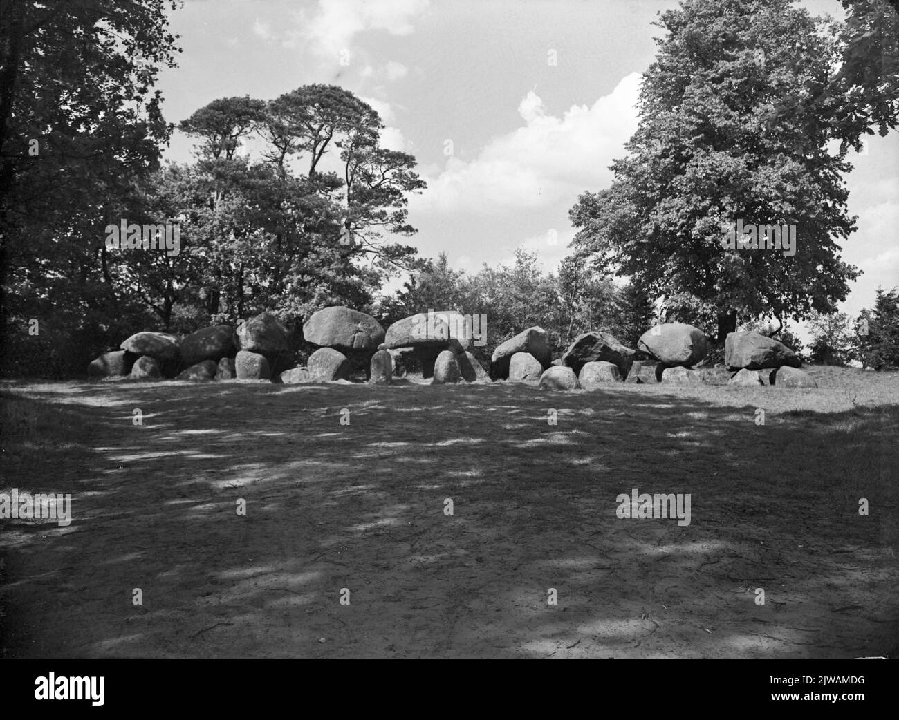 View of the hunebed in Borger Stock Photo - Alamy