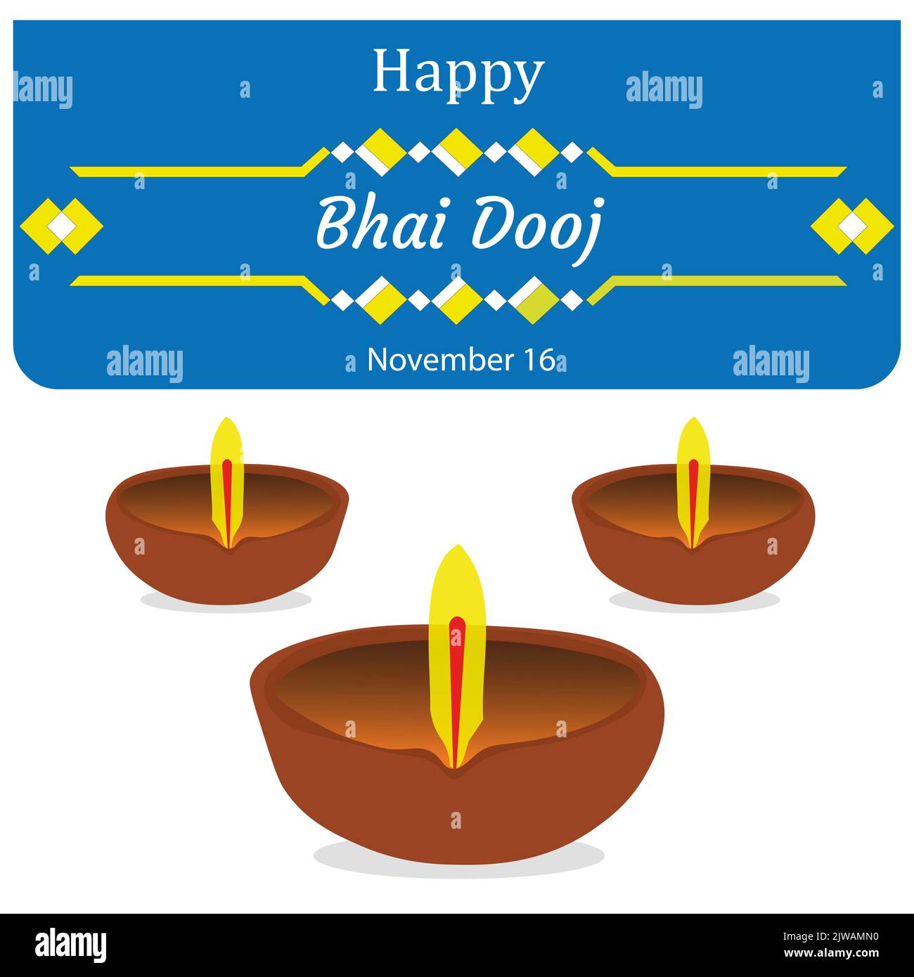 Happy bhai dooj festival illustration design Stock Photo - Alamy