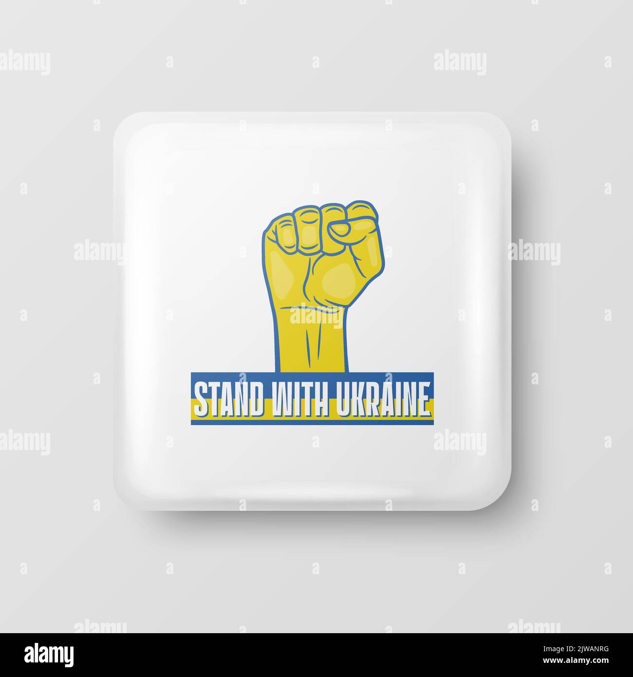 Stand with Ukraine. Button Pin Badge with Anti-war Call. Struggle ...